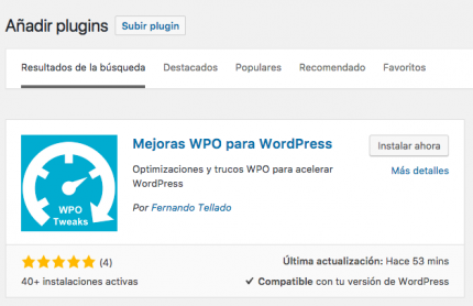 WPO Tweaks - Mejora la velocidad de WordPress a un clic @ Ayuda WordPress