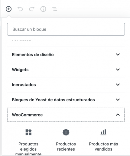 El gestor de bloques del editor de WordPress @ Ayuda WordPress