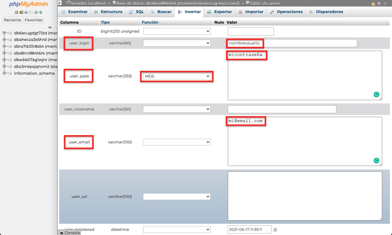 Como crear un usuario administrador de WordPress desde la base de datos ...