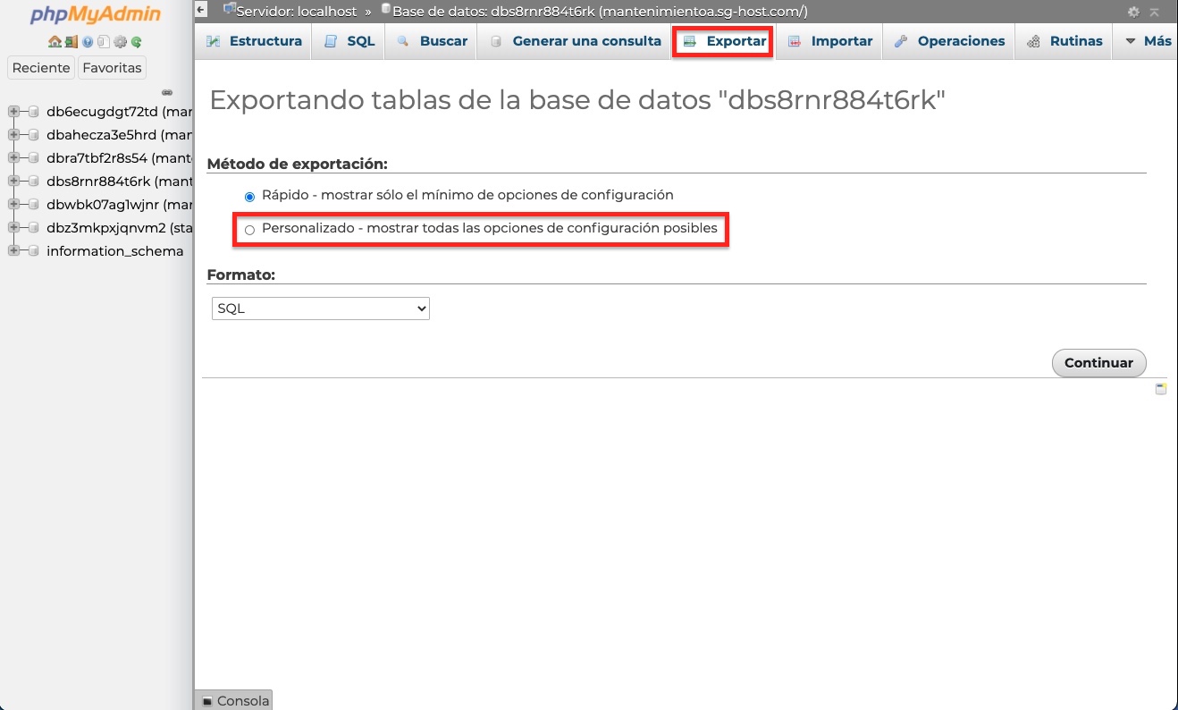 Cómo exportar - BIEN - la base de datos de WordPress @ Ayuda WordPress