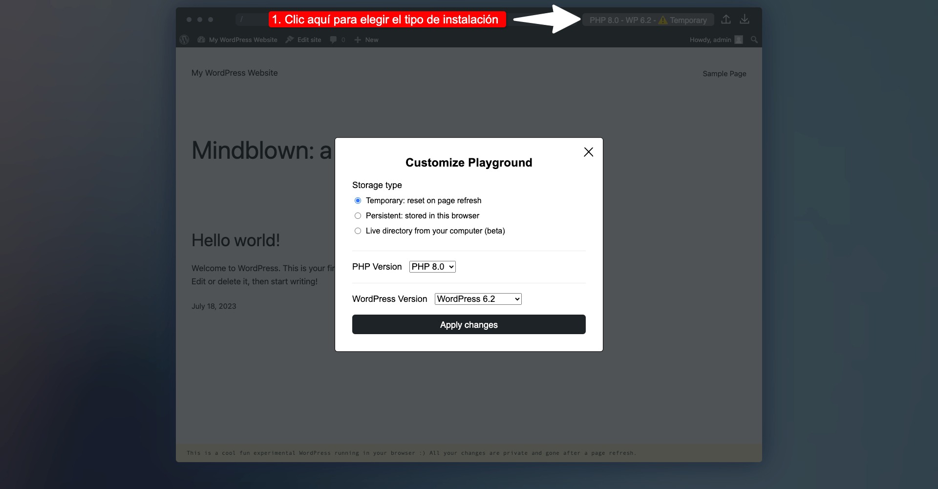 Juega con WordPress!! - PlayGround, el patio de juegos de WordPress @ Ayuda WordPress
