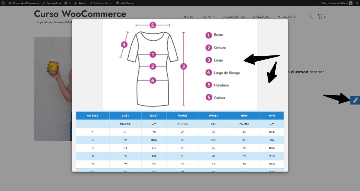 Cómo añadir una guía de tallas en tu tienda online WooCommerce @ Ayuda WordPress