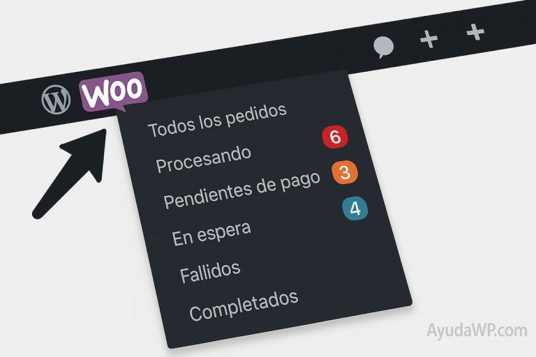 Cómo añadir a la barra de admin de WordPress un enlace a los pedidos de WooCommerce con contador ...
